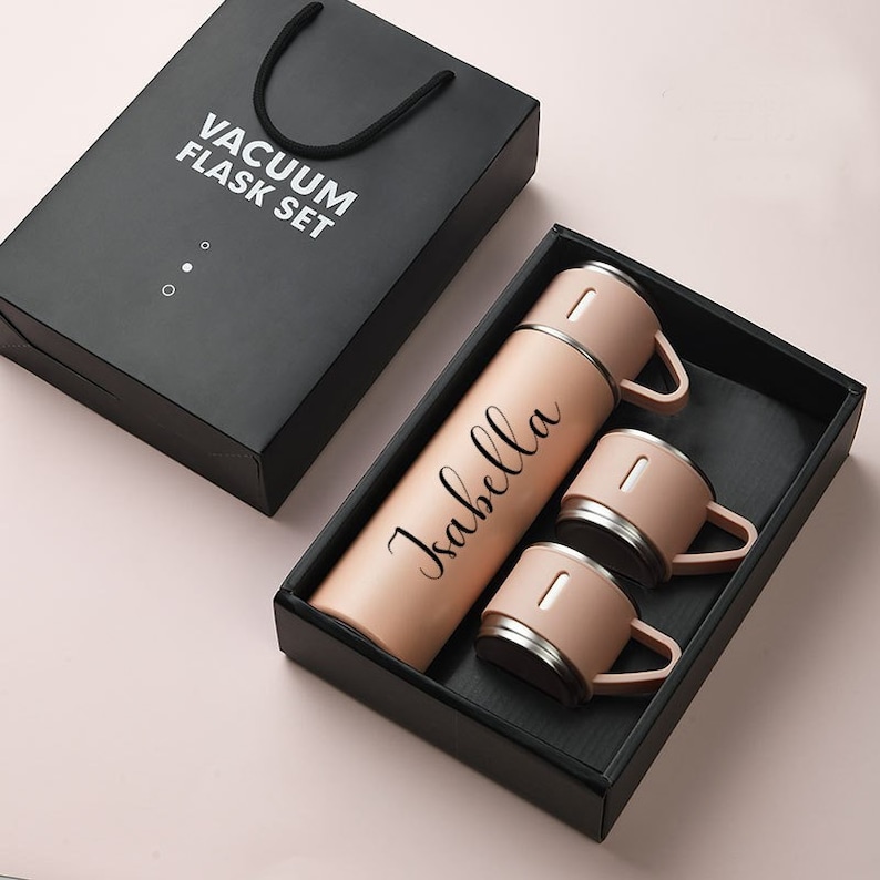 Personalized Birth Flower Water Bottle Custom Vacuum Insulated Flask ...