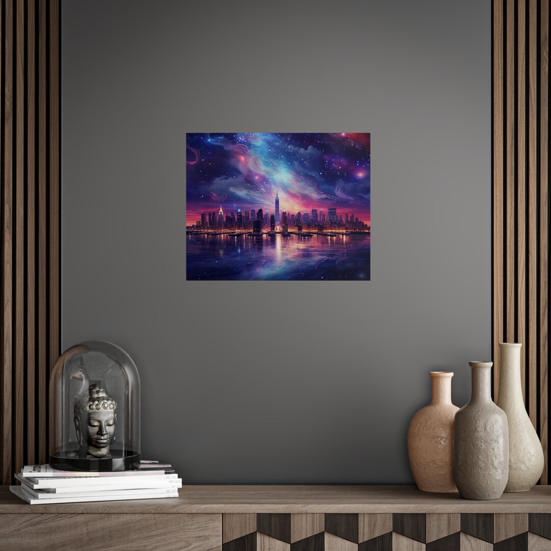 Galactic Space City Unframed Posters - Etsy