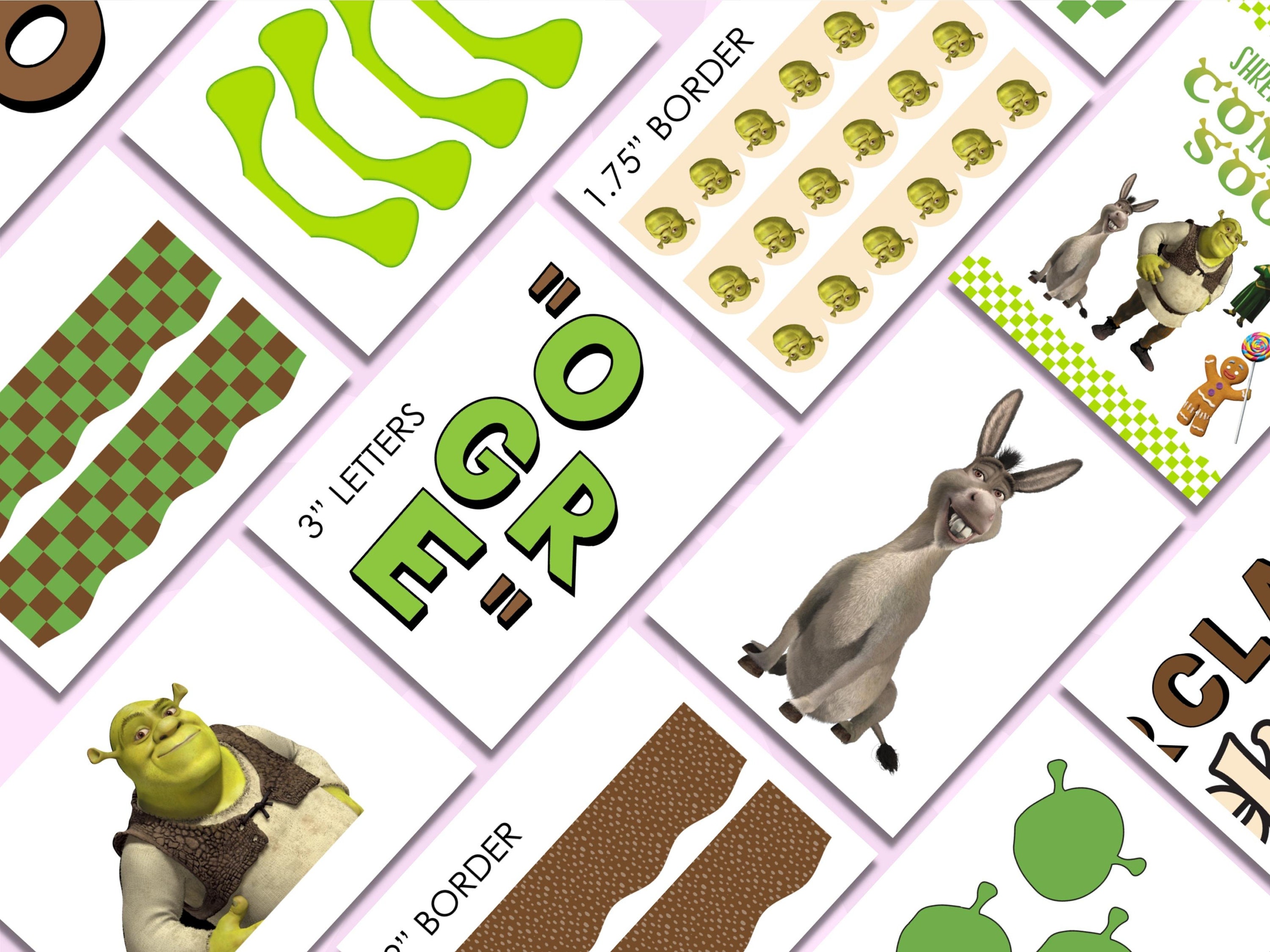 2-for-1 Shrek Themed Bulletin Board Decor Kit Student Work - Etsy