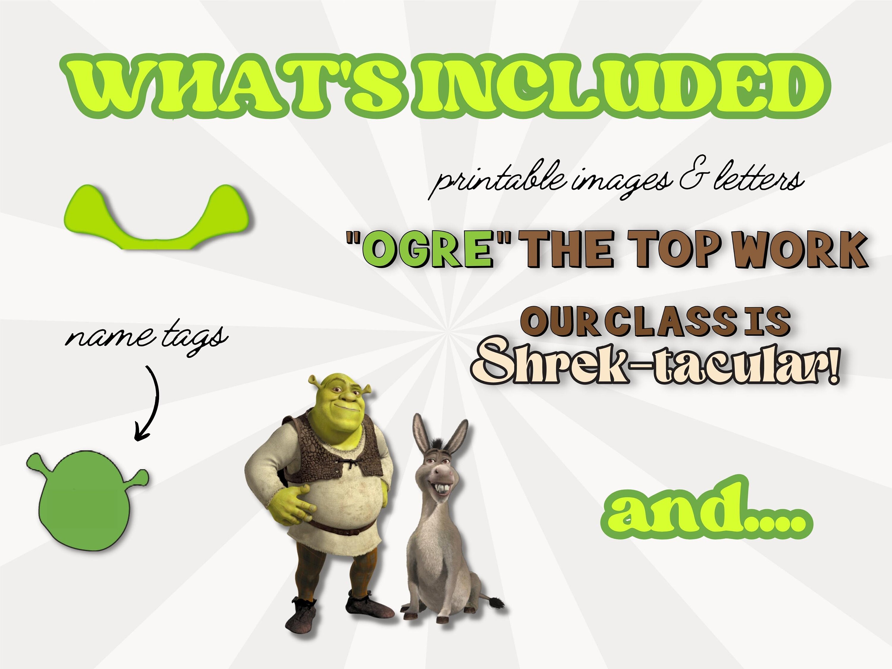 2-for-1 Shrek Themed Bulletin Board Decor Kit, Student Work Board ...