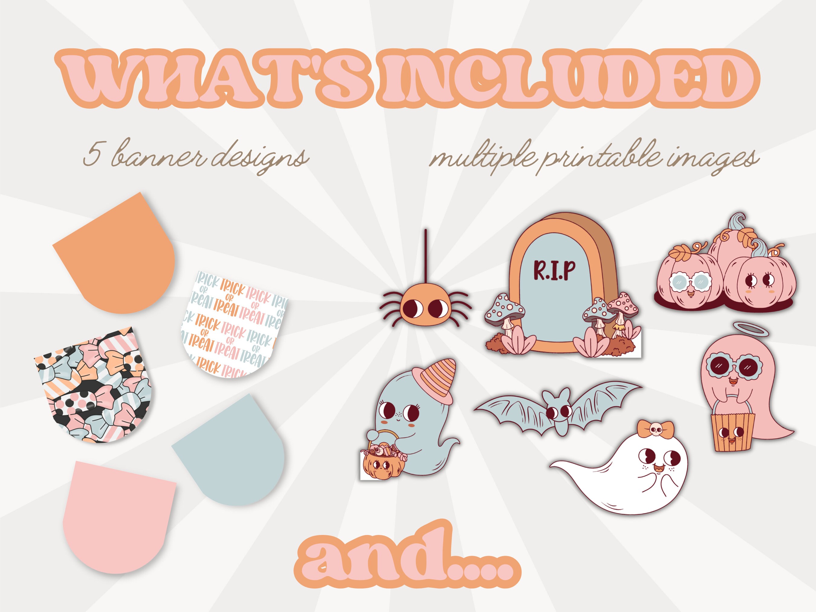 Retro Halloween Bulletin Board Kit, Halloween Classroom Decor, Pastel ...