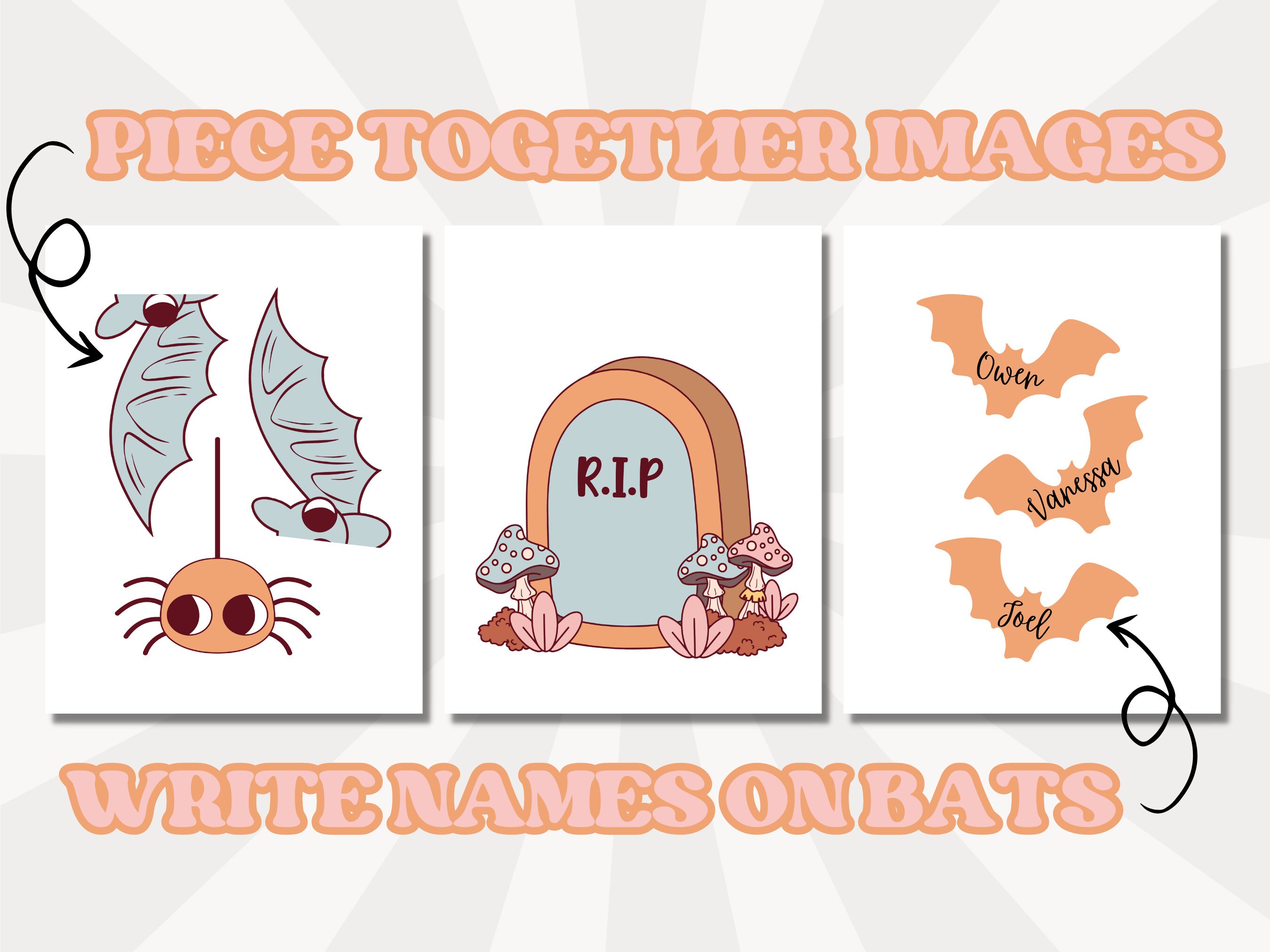 Retro Halloween Bulletin Board Kit, Halloween Classroom Decor, Pastel ...