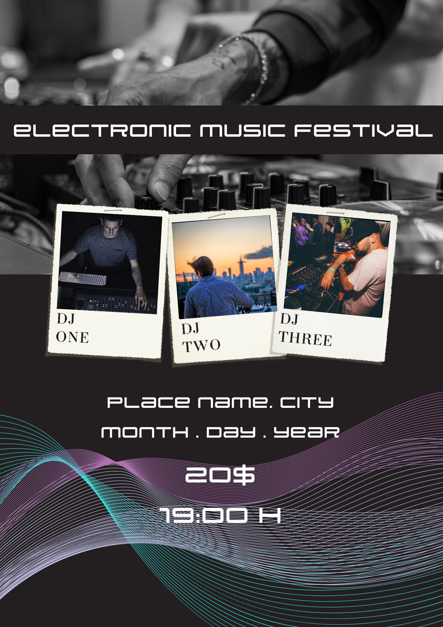 8 Editable Concert Poster in Canva, Concert Poster, Concert Template ...