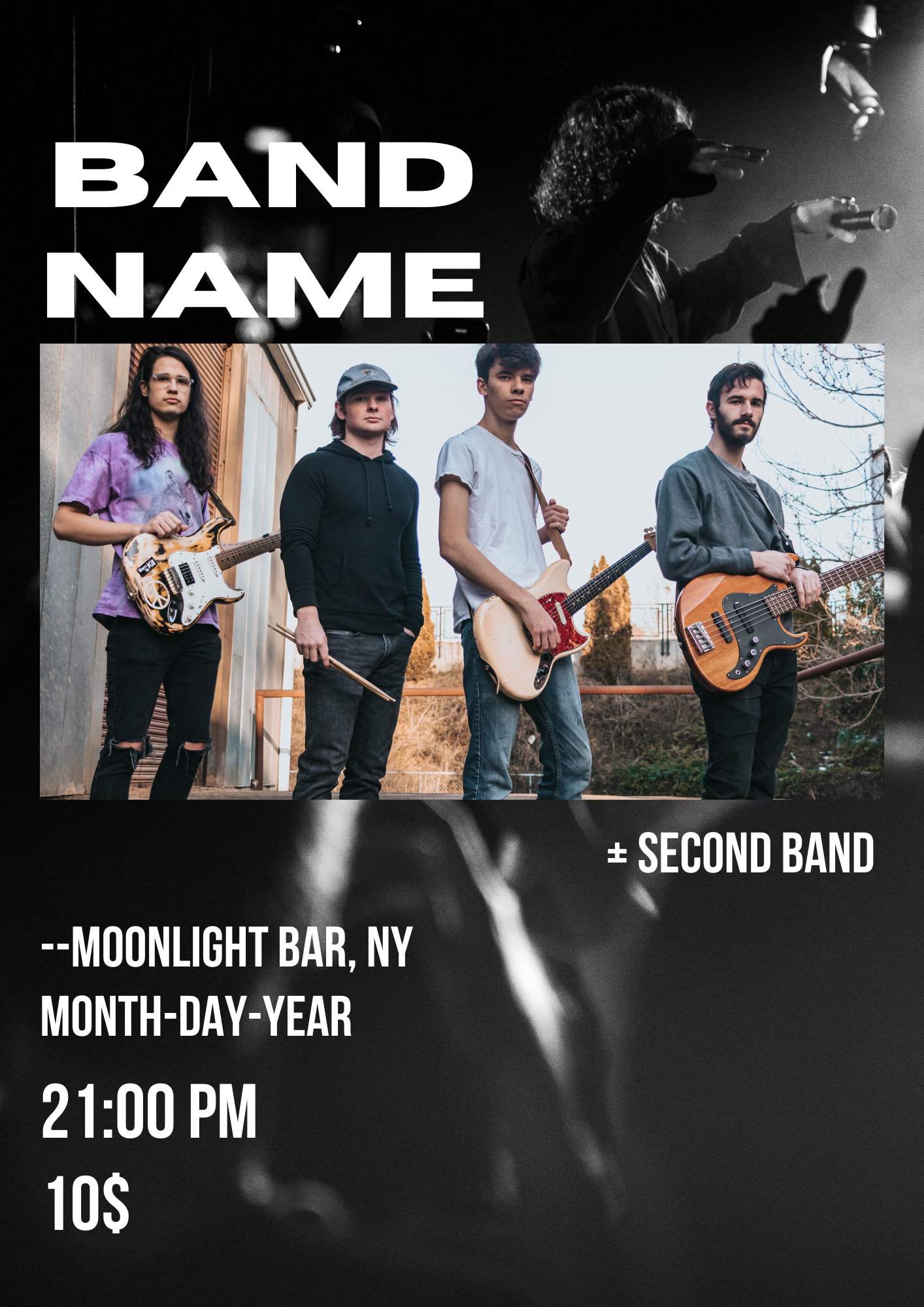 8 Editable Concert Poster in Canva, Concert Poster, Concert Template ...