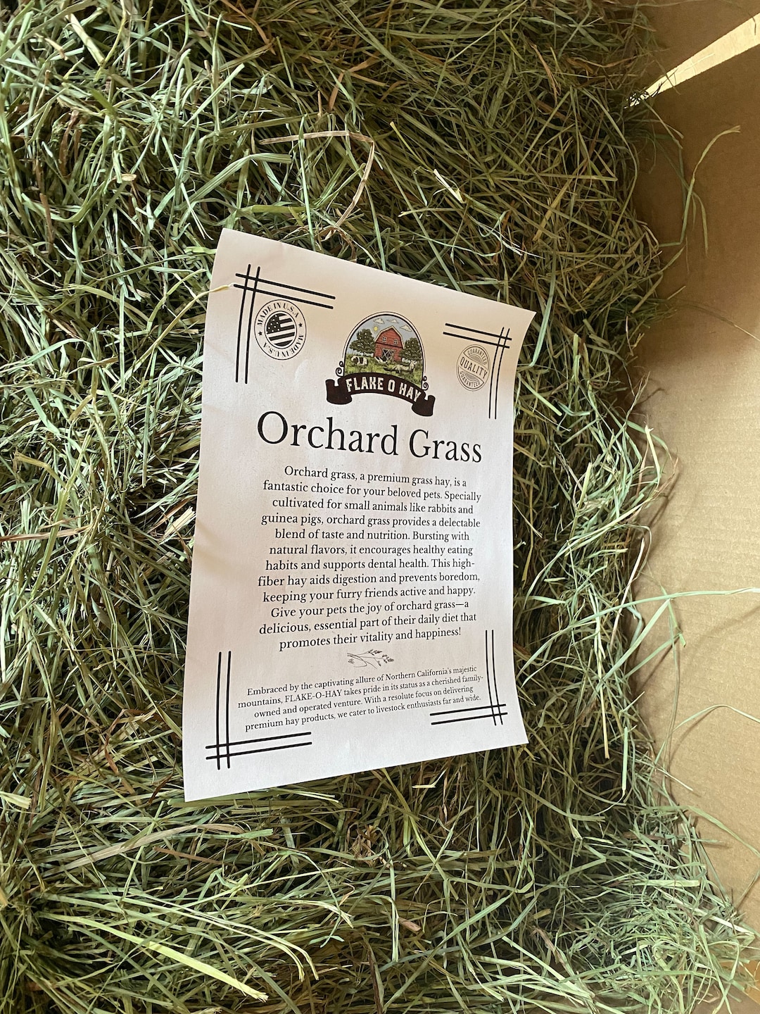 Orchard Grass Hay 5lbs - Etsy