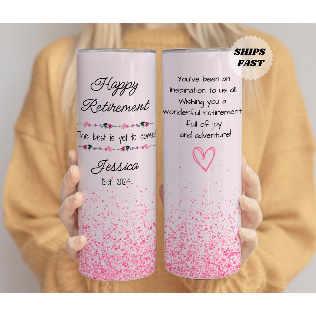 Personalized Retirement Tumbler, Happy Retirement Gift for Her - Etsy