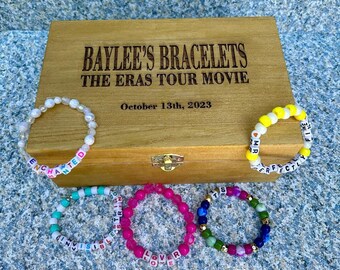 Friendship Bracelet Keepsake Box Holder Eras Tour - Etsy