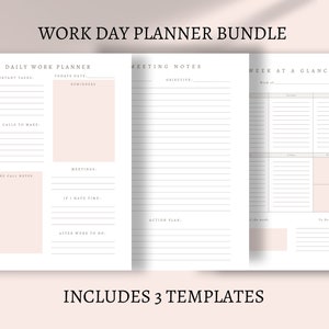 Work Day Planner Bundle Goodnotes Digital Planner - Etsy