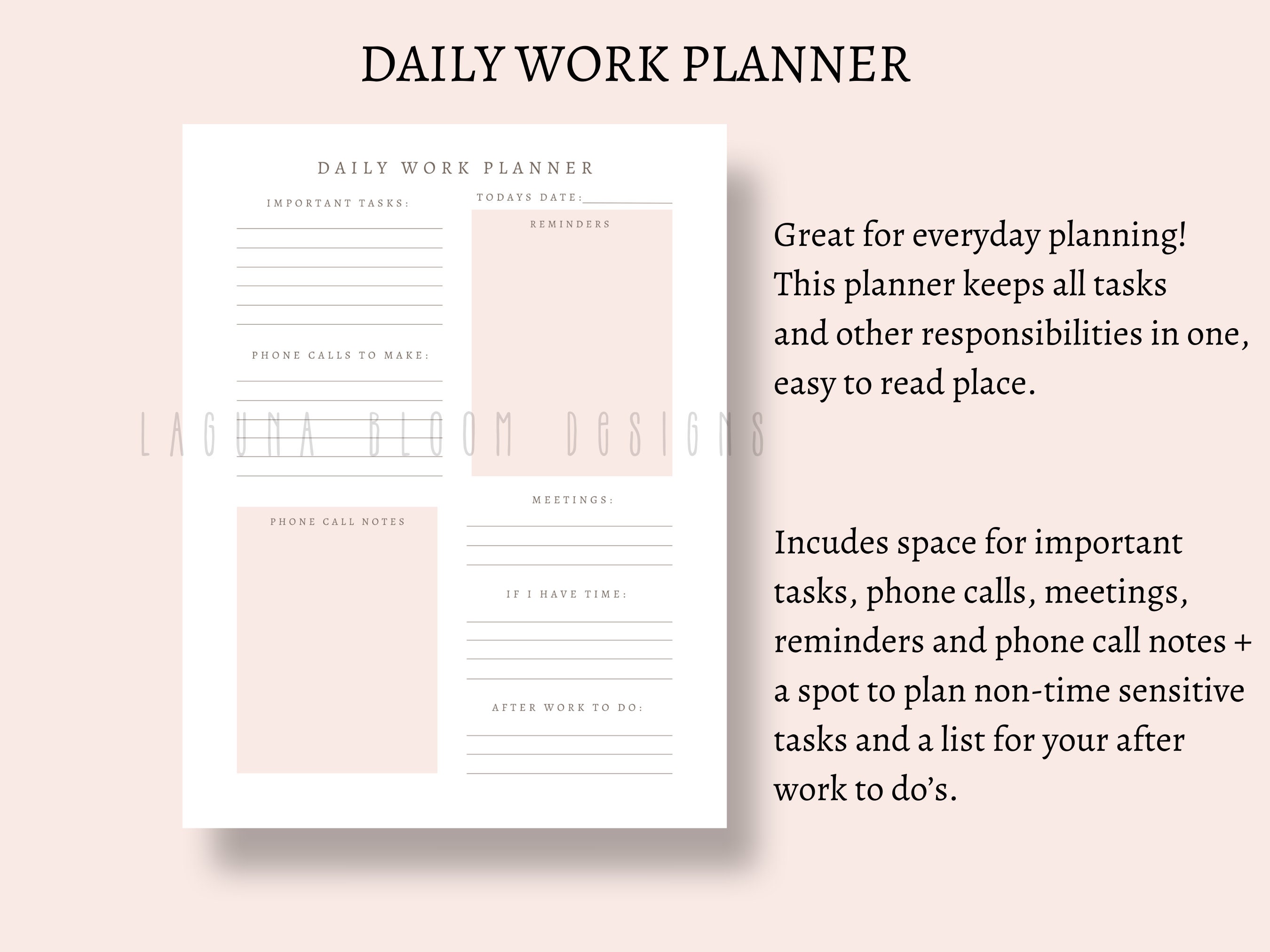 Work Day Planner Bundle Goodnotes Digital Planner - Etsy
