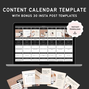 Social Media Content Calendar Template, Google Sheets, Editable ...