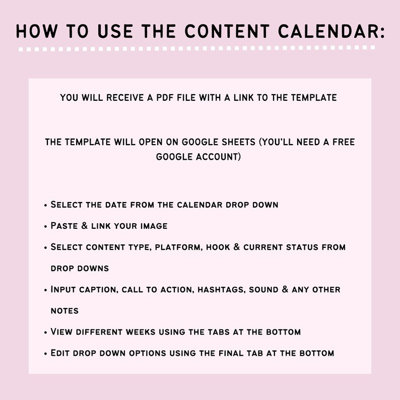 Social Media Content Calendar Template, Google Sheets, Editable ...
