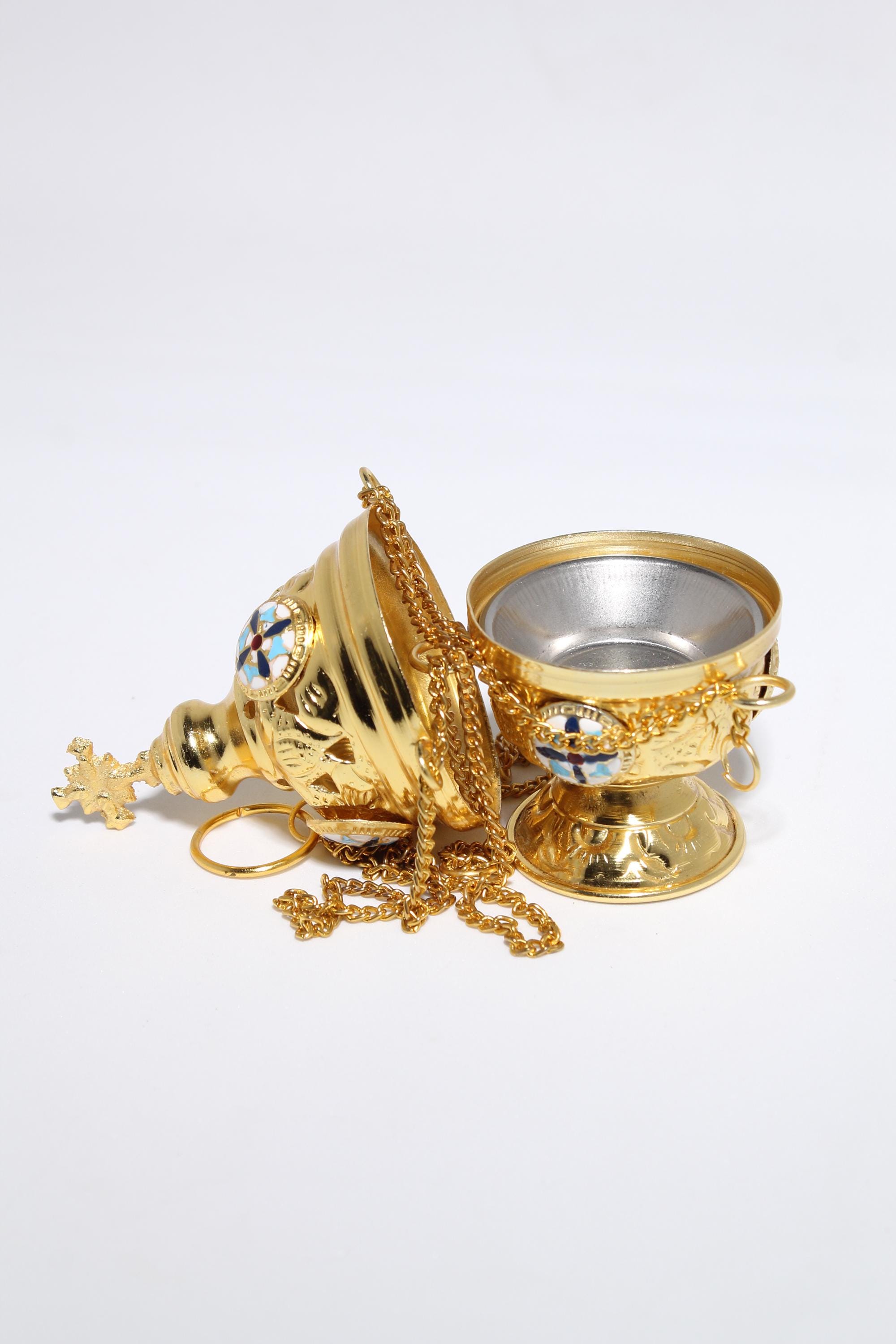 Brass Incense Burner Chain Christian Home Decor Orthodox Catholic ...