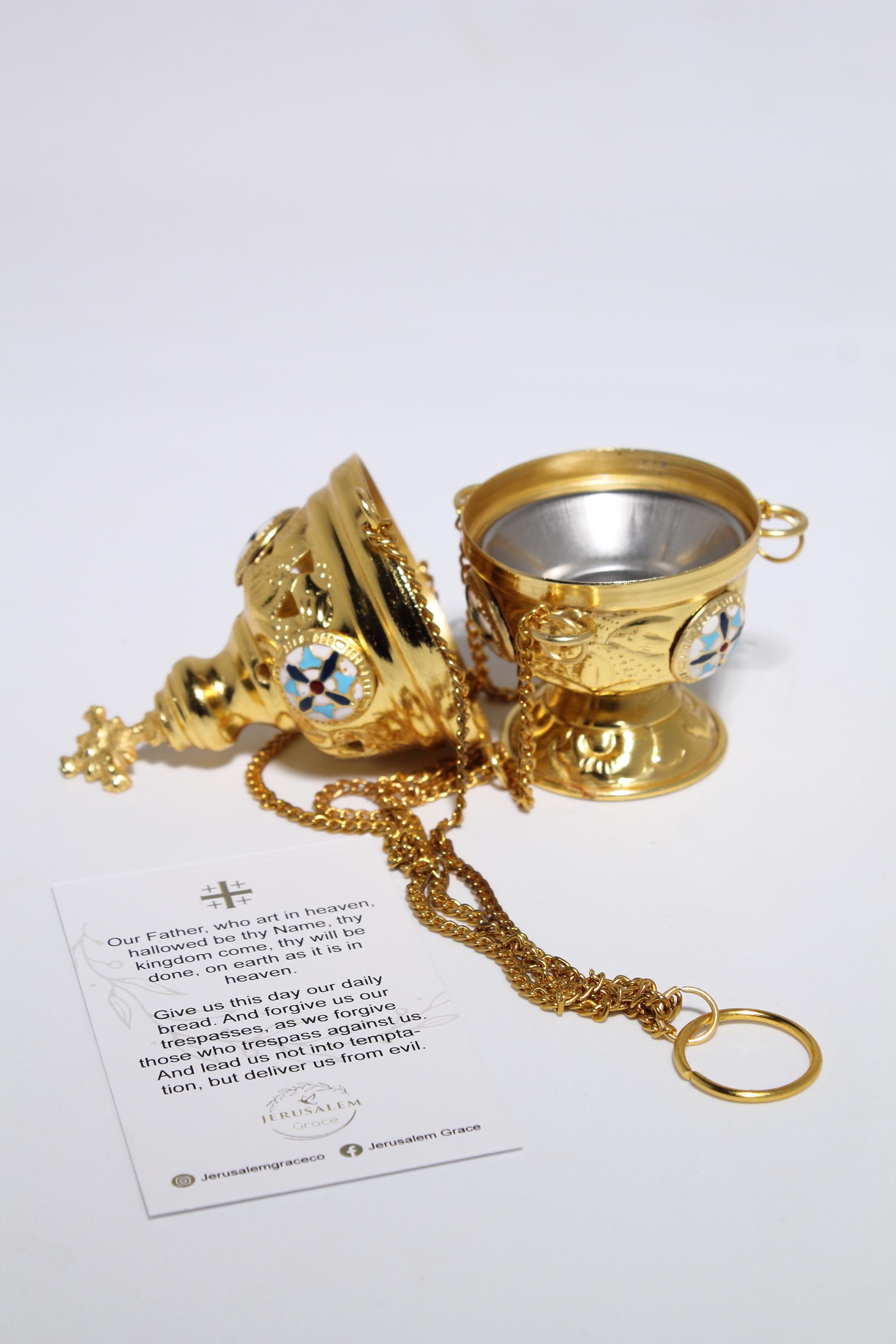 Brass Incense Burner Chain Christian Home Decor Orthodox Catholic ...