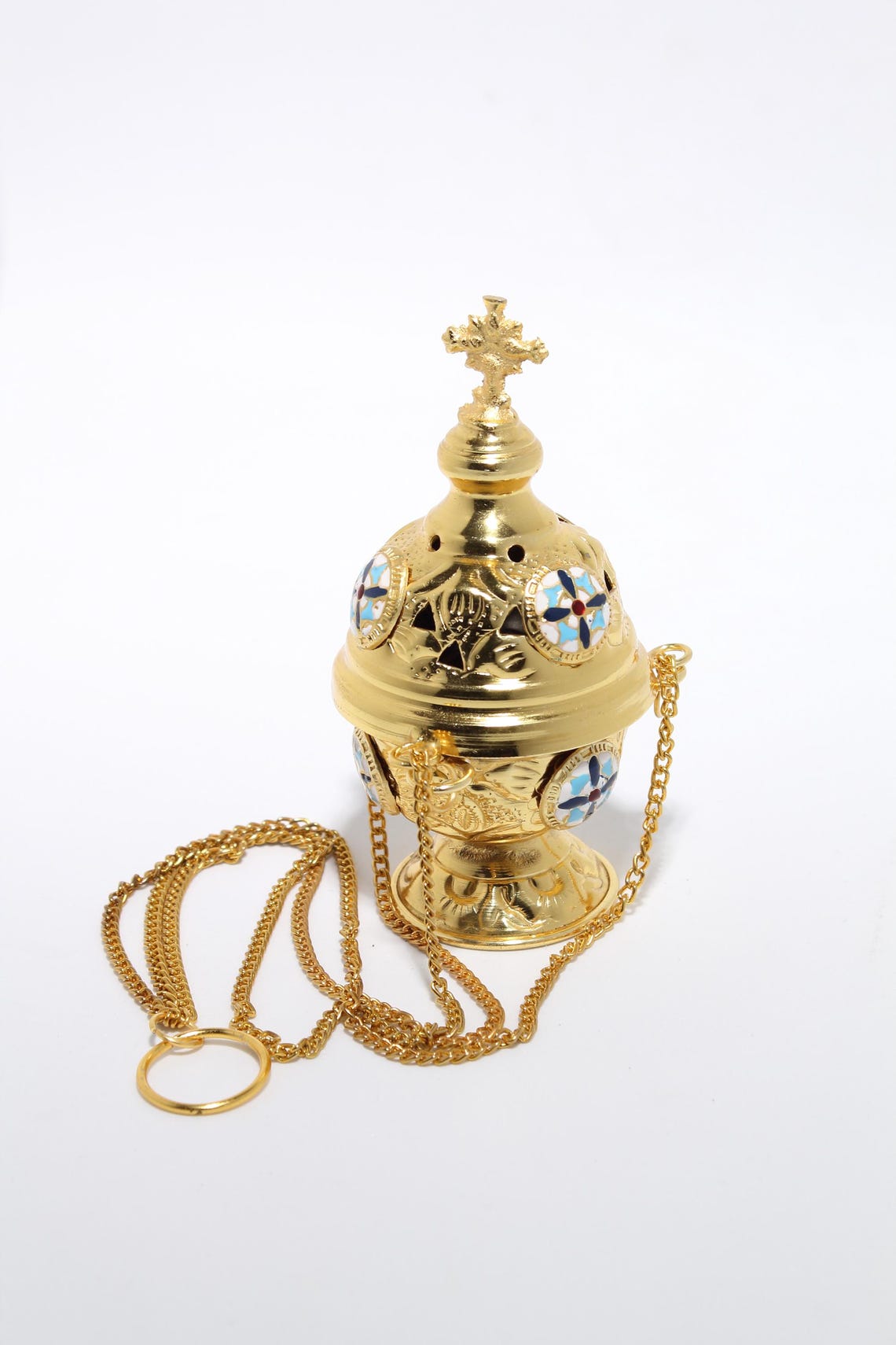 Brass Incense Burner Chain Christian Home Decor Orthodox Catholic ...