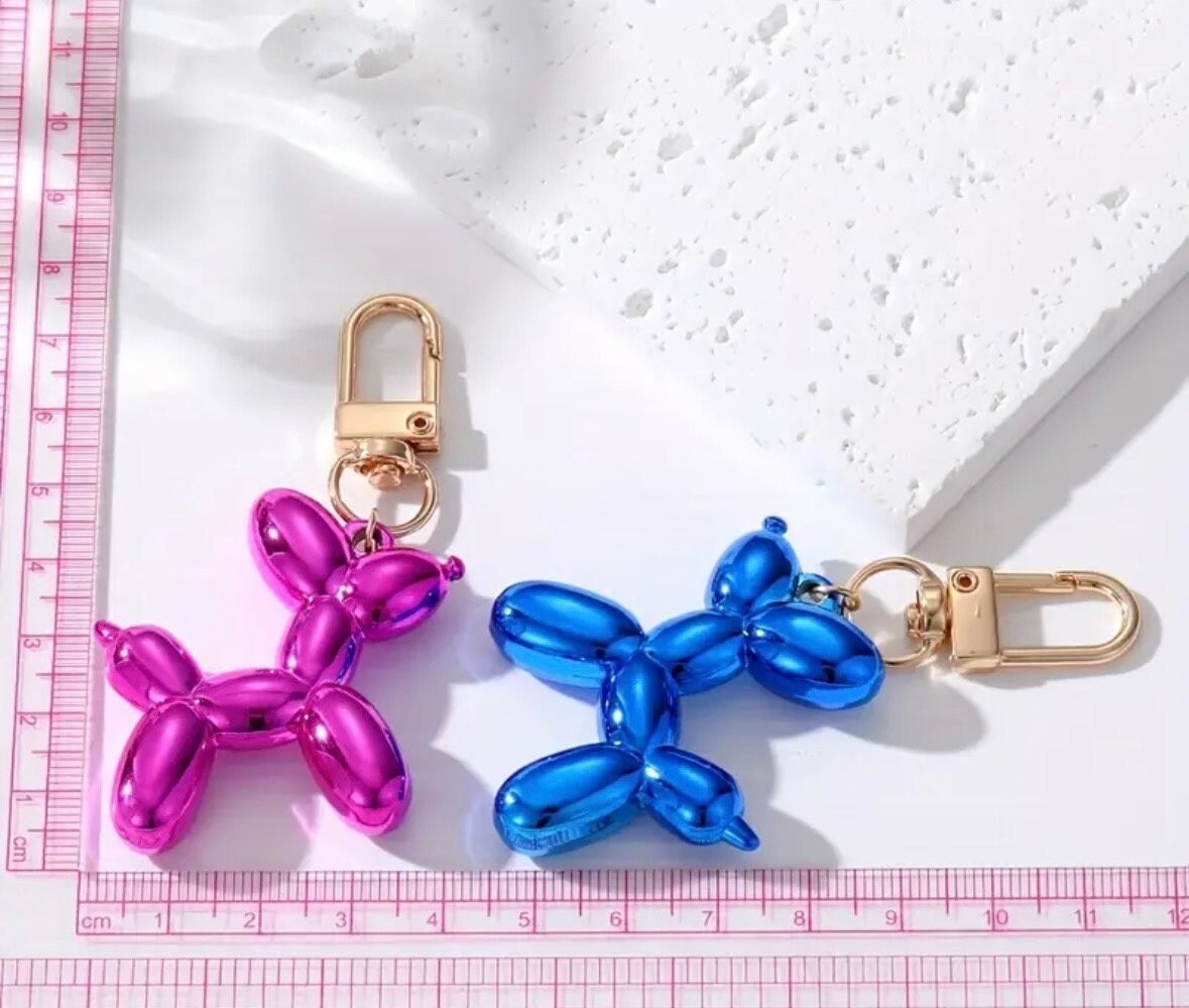 Balloon Dog Keychain Balloon Dog Key Chain Balloon Animal Keychain ...