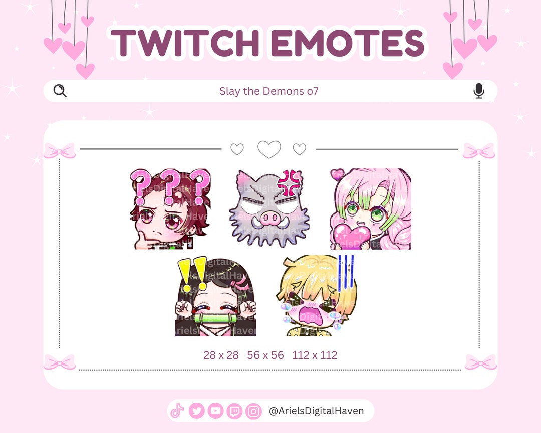 Slay Your Twitch Steam With Cute Anime Emotes Kawaii Demon Girl ...
