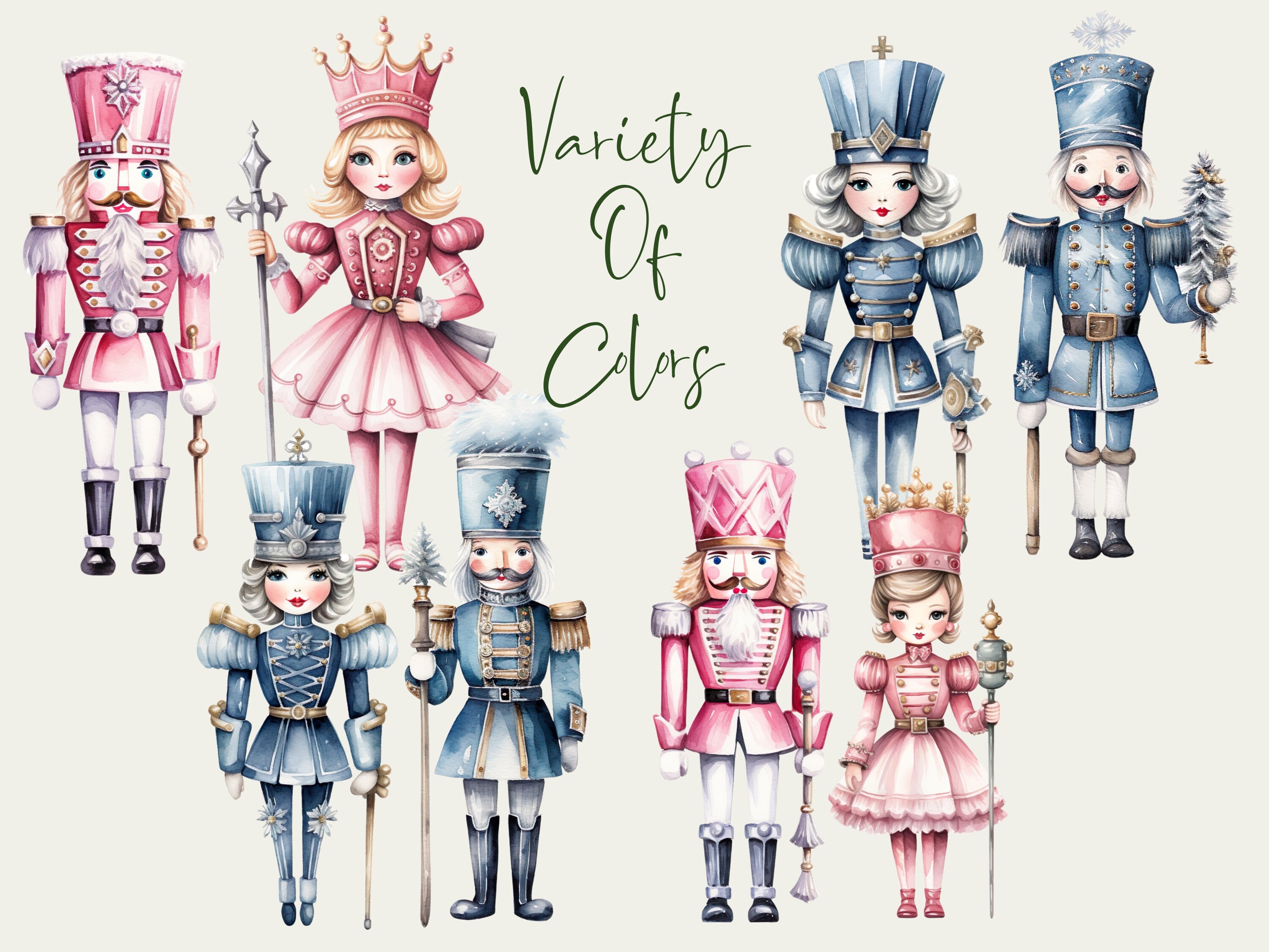 Christmas Nutcracker Clip Art. Watercolor Winter PNG. Xmas Decor ...