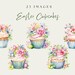 Easter Cupcake Clipart. Pastel Spring Cupcake Images. High Quality Pngs ...