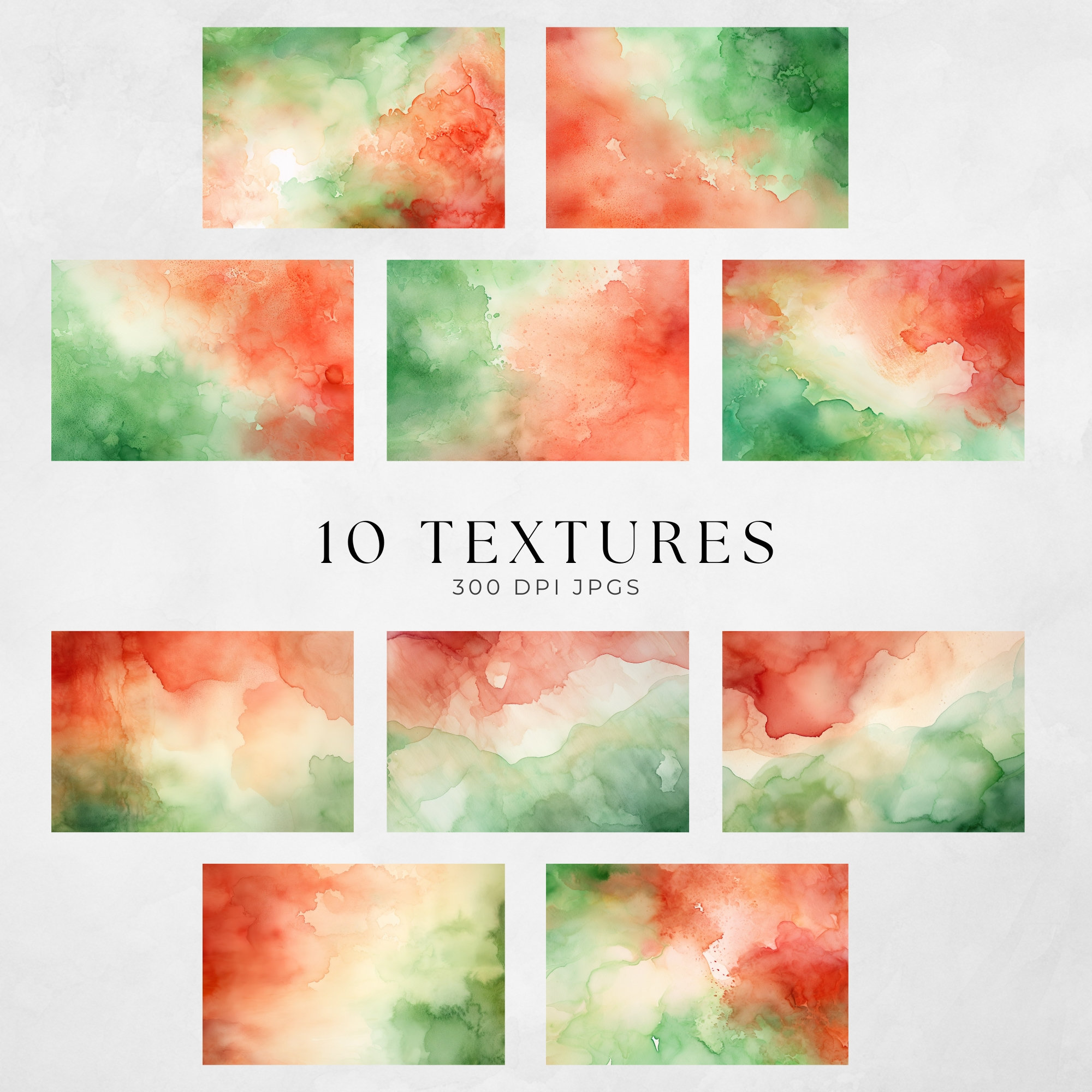 Red and Green Abstract Texture Clipart. Commercial Use. Alcohol Ink ...