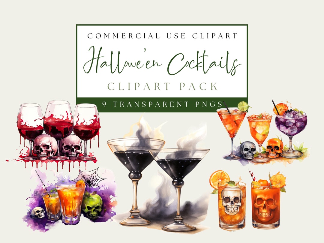 Halloween Cocktail Clipart. Spooky Halloween Drinks. PNG Clipart ...