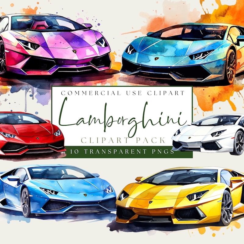 Rainbow Lamborghini - Etsy UK