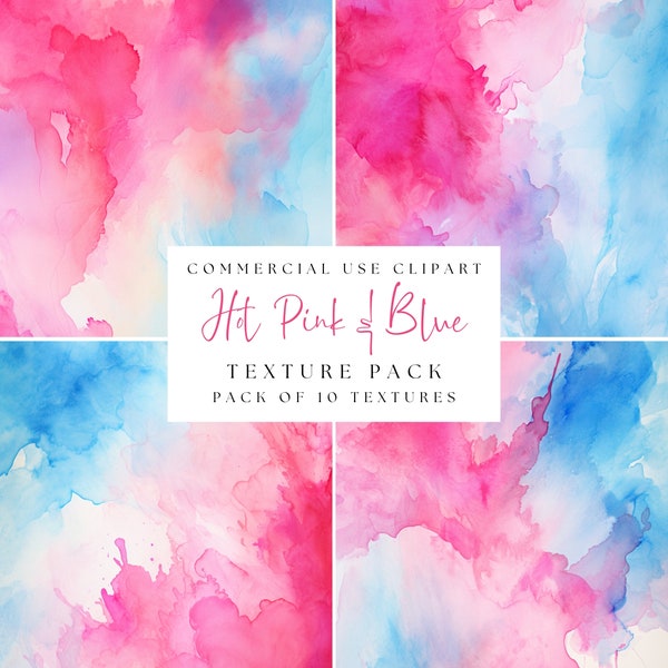 Hot Pink Watercolor - Etsy