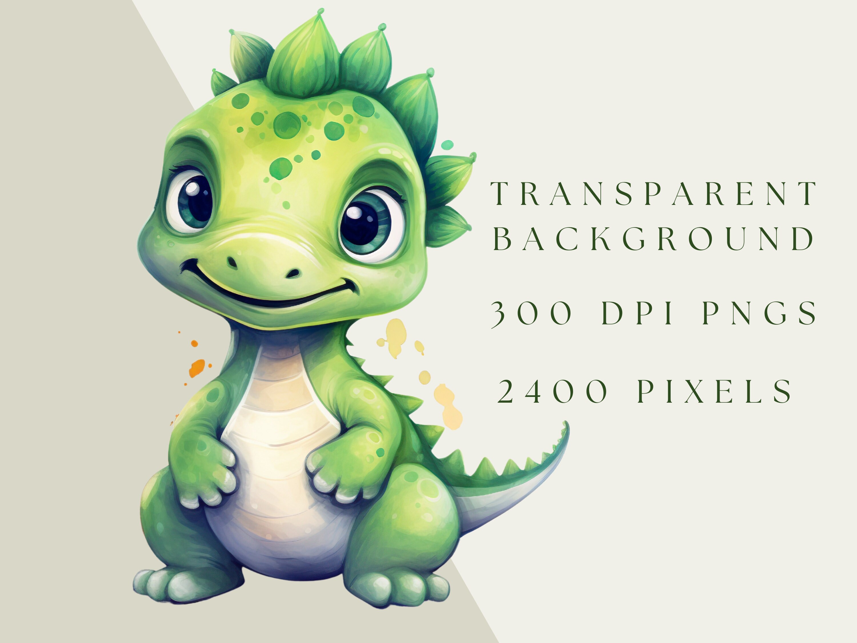 Baby Trex Clip Art. Watercolor PNG Image. Dinosaur Graphic. - Etsy