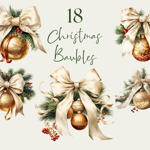 Ivory Christmas Ornaments Clip Art. Intricate Xmas Baubles PNG. Ornate ...