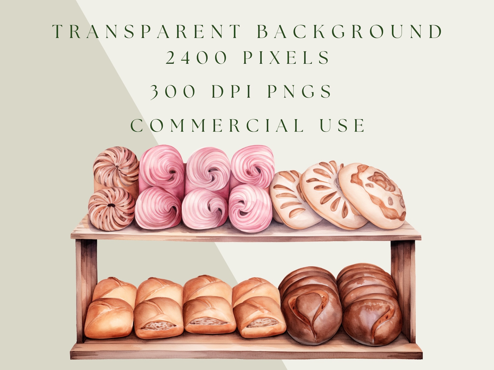 Pan Dulce Clipart. Mexican Sweet Bread Bundle. Mexican Pastries Set ...