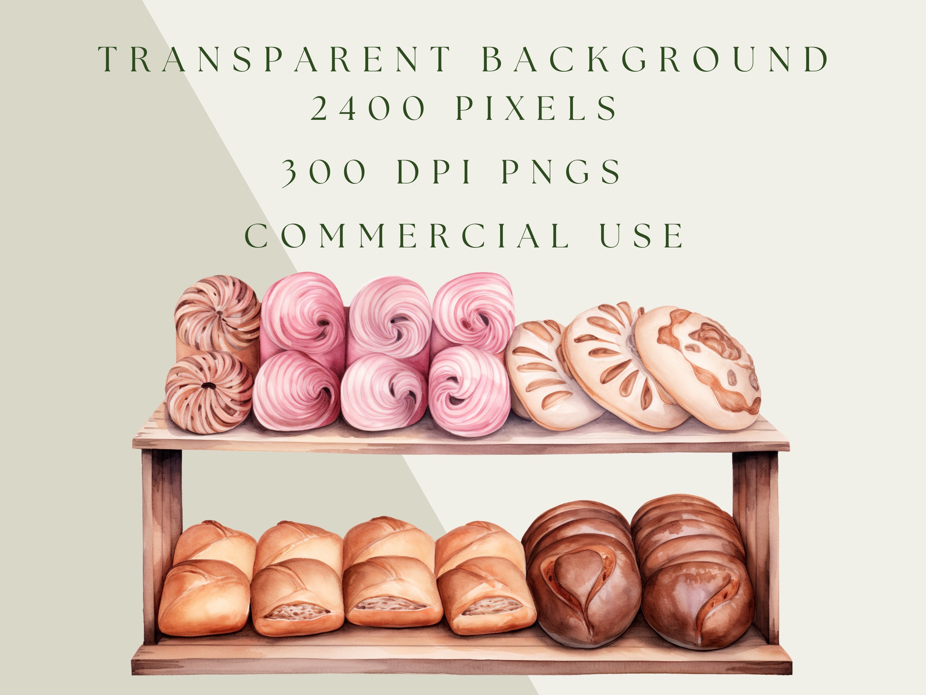 Pan Dulce Clipart. Mexican Sweet Bread Bundle. Mexican Pastries Set ...