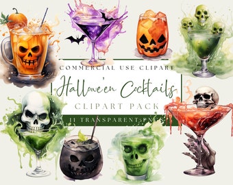 Halloween Cocktail Clipart. Spooky Halloween Drinks. PNG Clipart ...