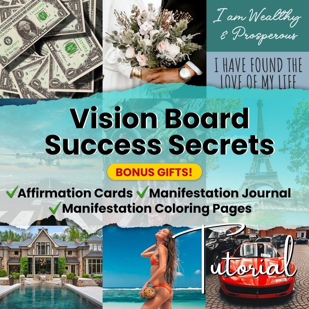 Vision Board Workbook: How to Make A Successful Vision Board to ...