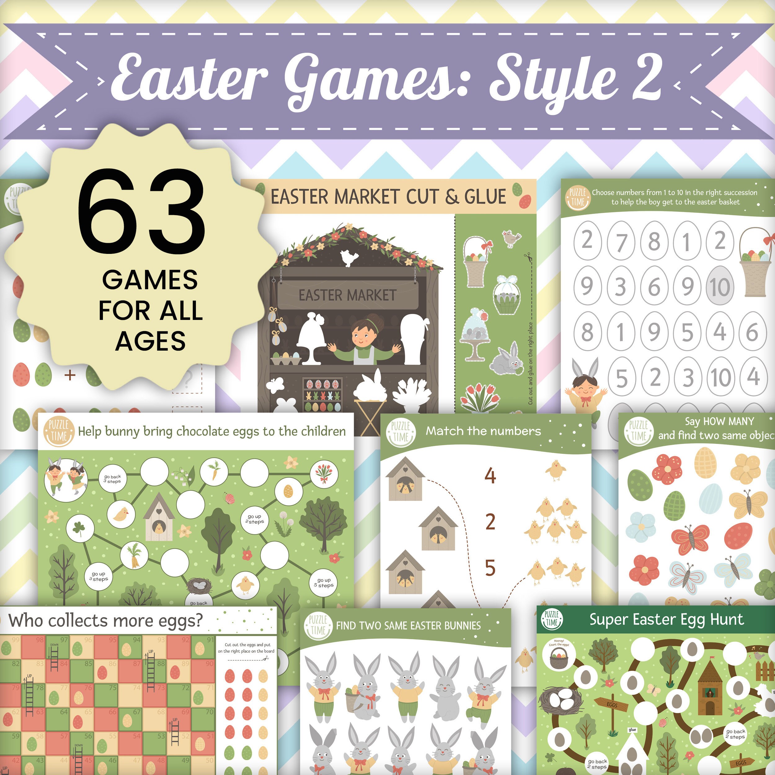 Easter Printable Games, Kids Easter Games, Fun Easter Party Games ...