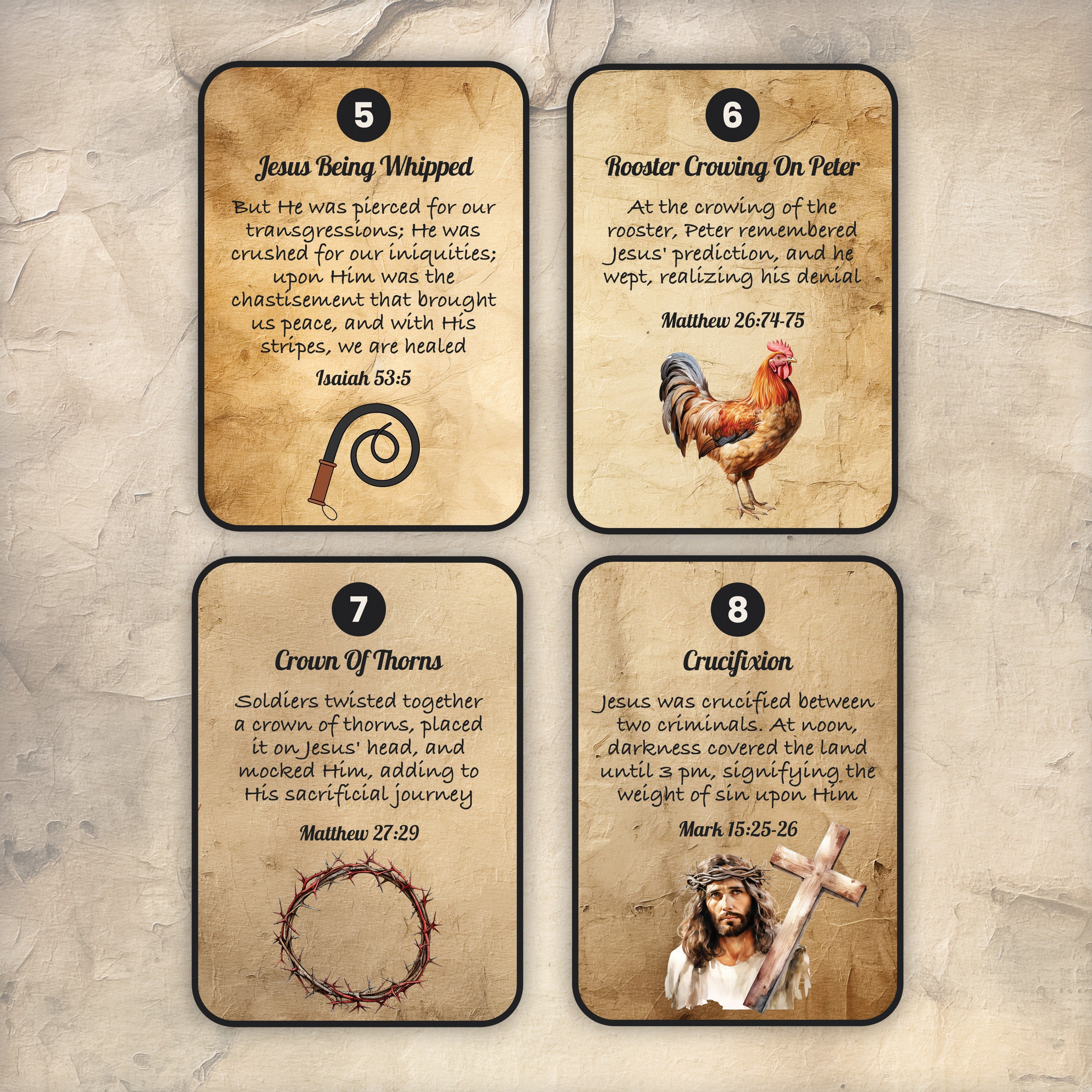 Resurrection Eggs Easter Advent Cards, Christian Bible Verse Cards ...