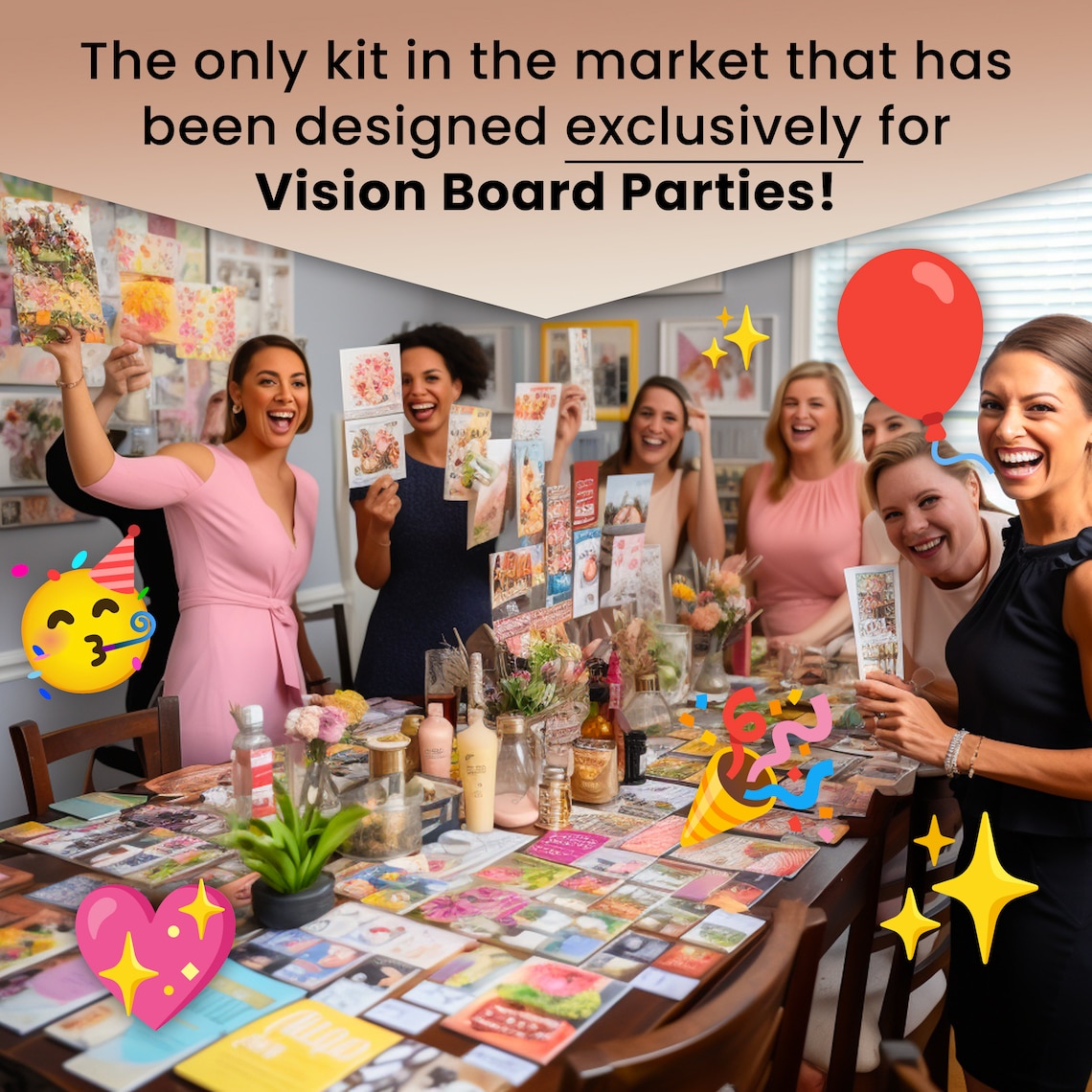 Vision Board Party Kit for Manifestation Vision Board Printables for ...