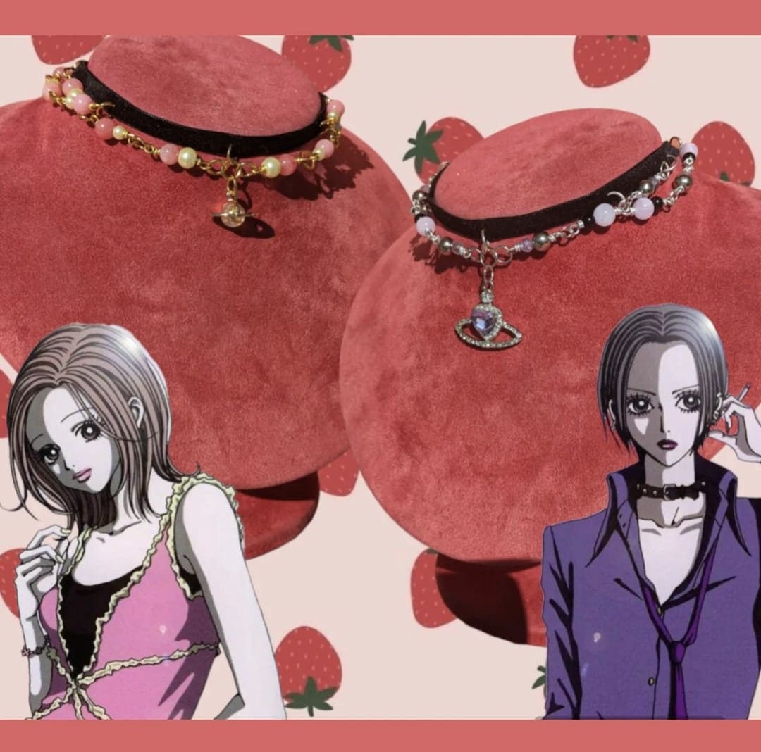 Choker Necklace Set Nana and Achi by Anime Couple Nana - Etsy Choker Necklace Set Nana and Achi by Anime Couple Nana - Etsy