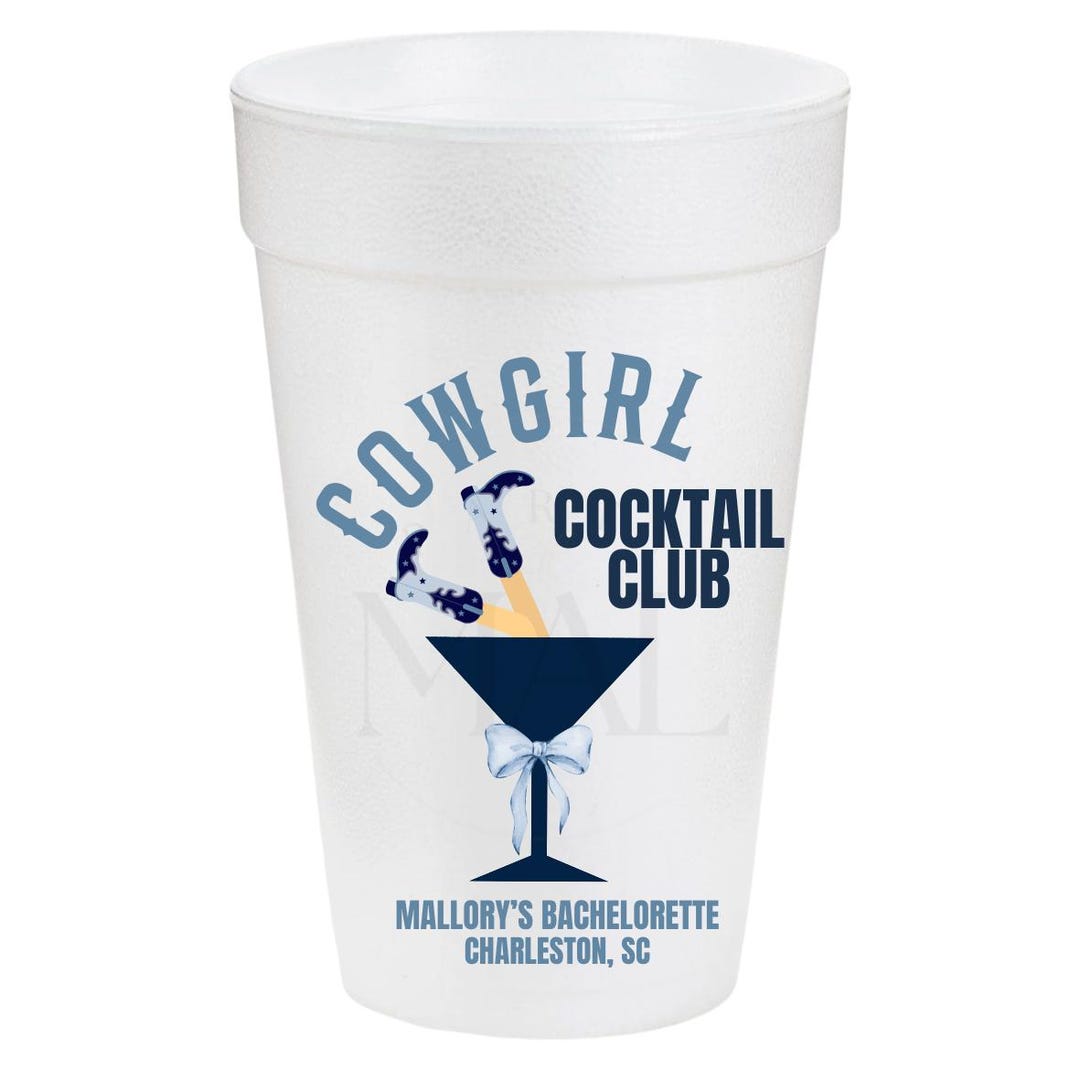 Coastal Cowgirl 20oz Styrofoam Cup Sleeve, Coastal Cowgirl Bachelorette ...