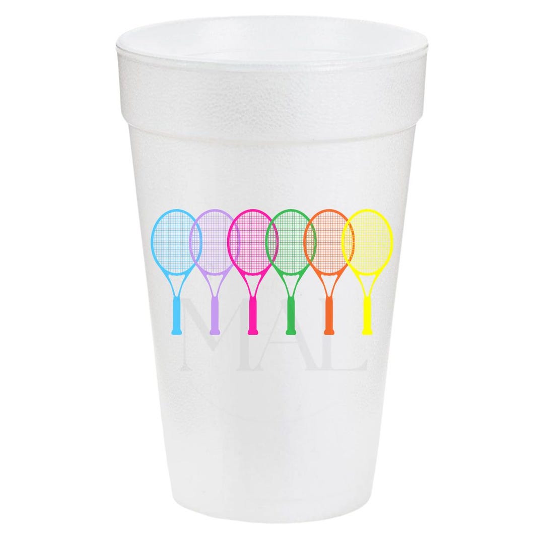 Tennis 20oz Styrofoam Cup Sleeve, Tennis Overserved Cups, Tennis Party ...