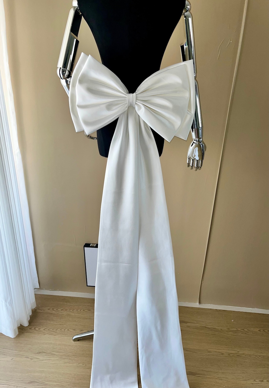 Removable Satin Bow, Extra Large Wedding Tail Bow, Bridal Wedding Bow ...