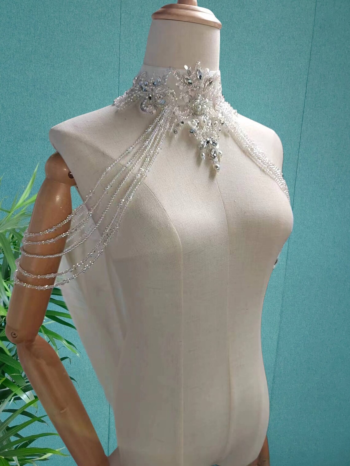 Crystal Shoulder Chain, Bridal Shoulder Chain, Arm Covering Chain ...