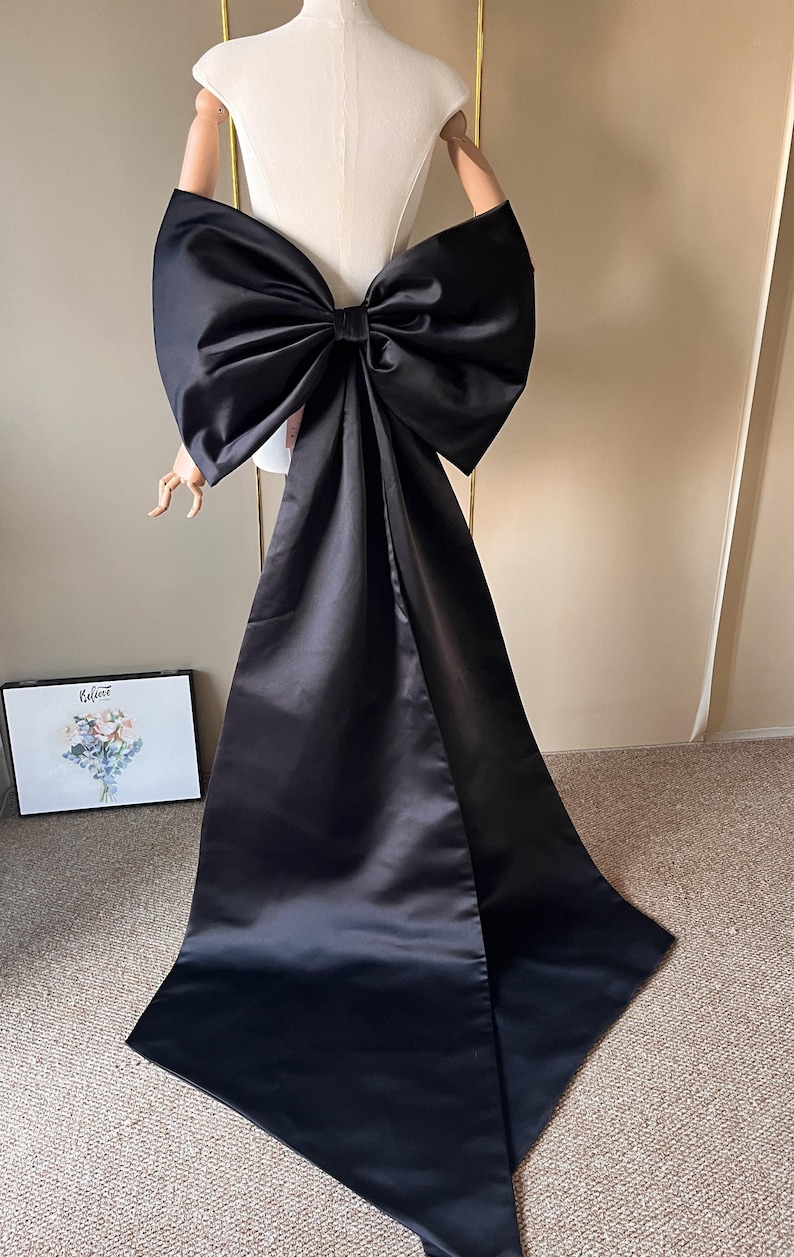 Halloween Giant Black Dress Bow: Handcrafted Costume Accessory - Etsy
