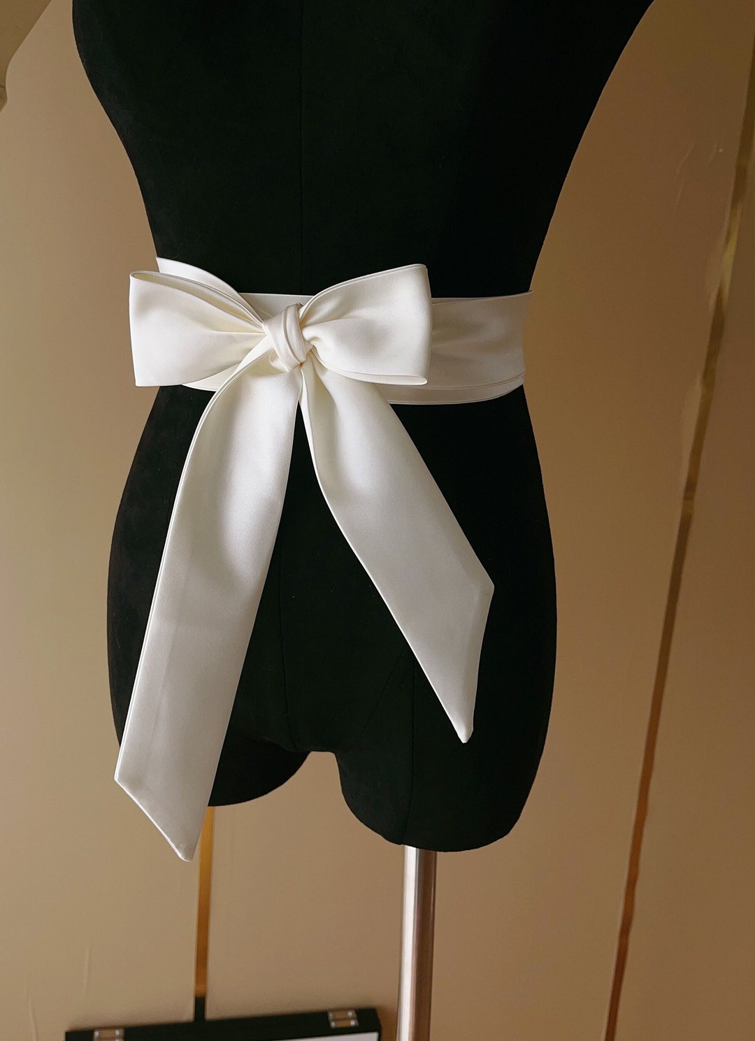 Satin Bow Belt: Extra Long Wedding Ribbon Accessory - Etsy