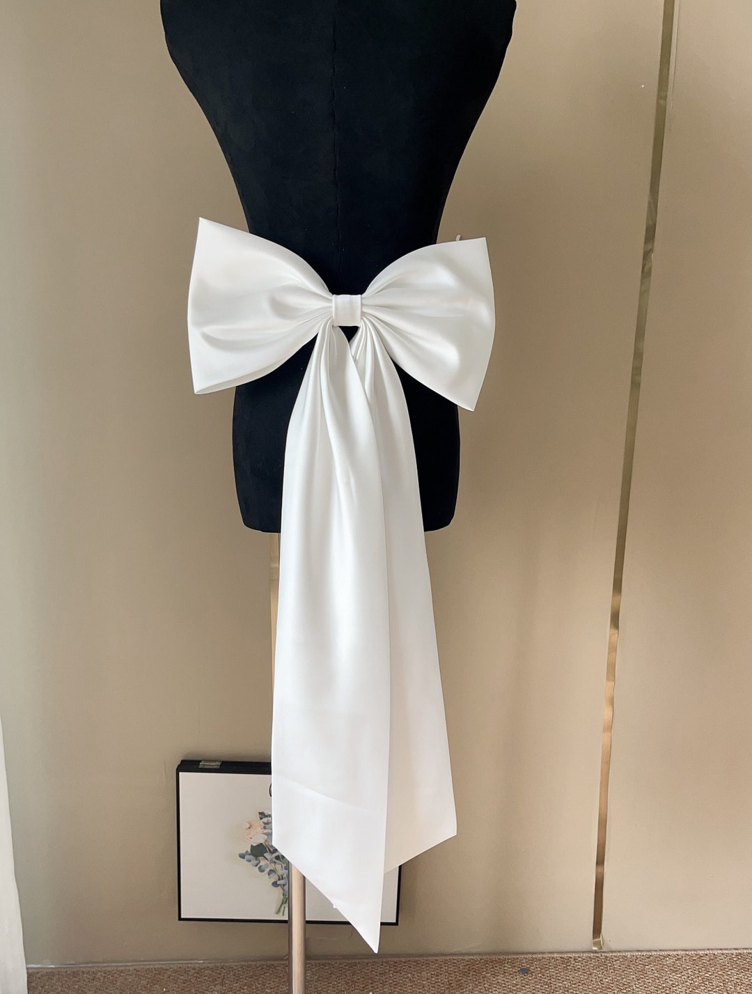 Handmade Satin Wedding Bow: Bridal Dress Accessory - Etsy