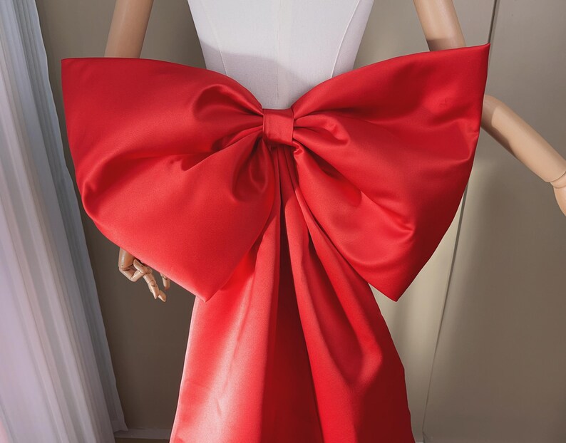 Large Red Christmas Bow: Tree Decoration, Wedding Decor - Etsy