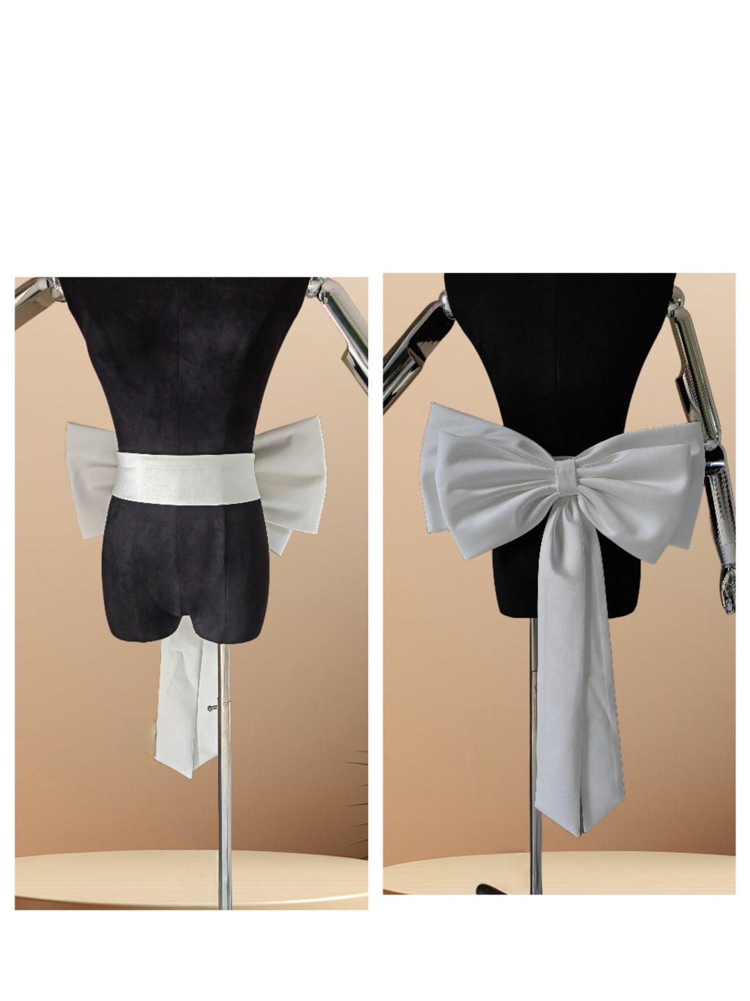 Customized Detachable Oversized Belt Bow, Women's Belt Satin Bow, Dress ...