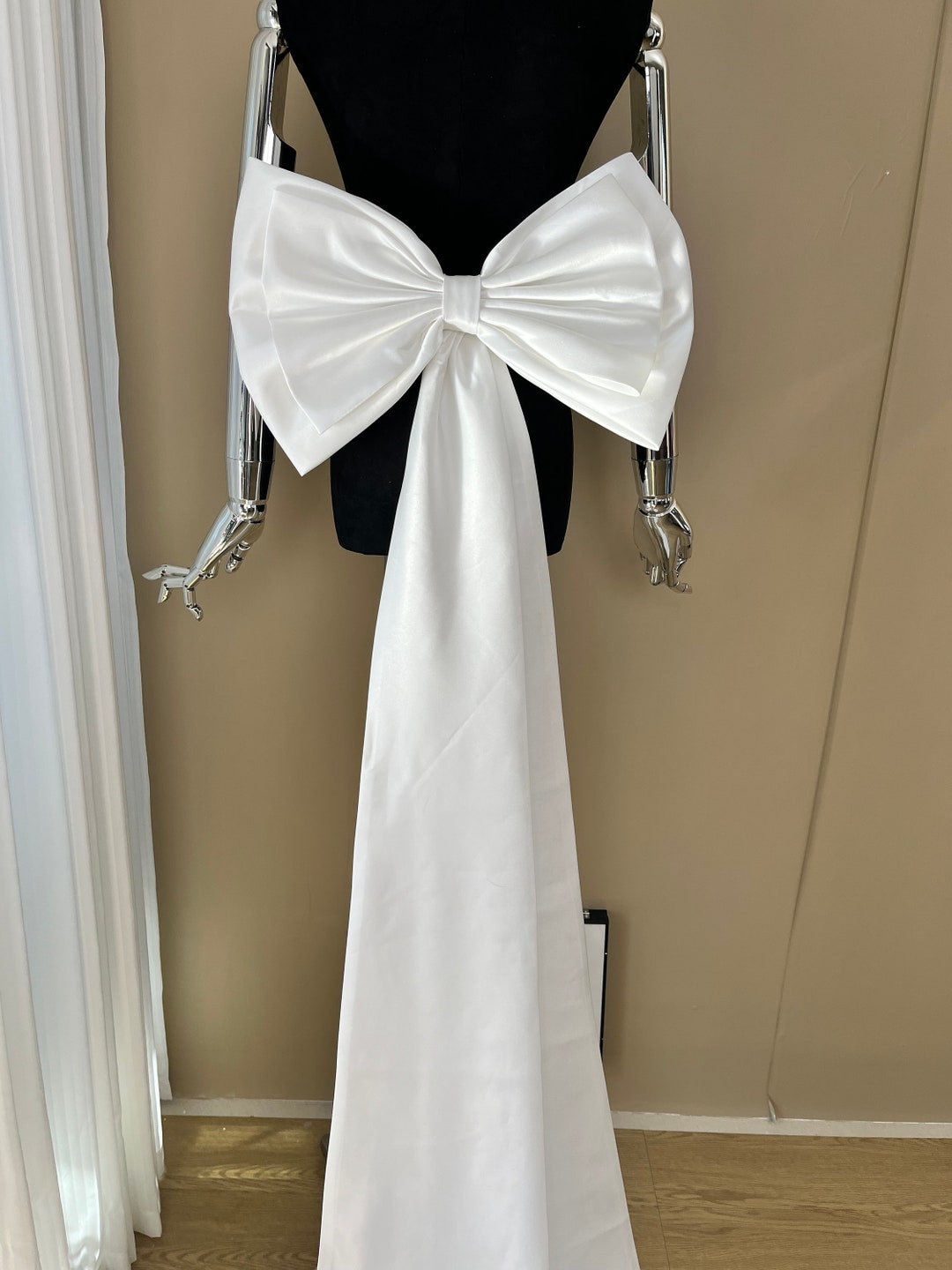 Removable Satin Bow, Extra Large Wedding Tail Bow, Bridal Wedding Bow ...