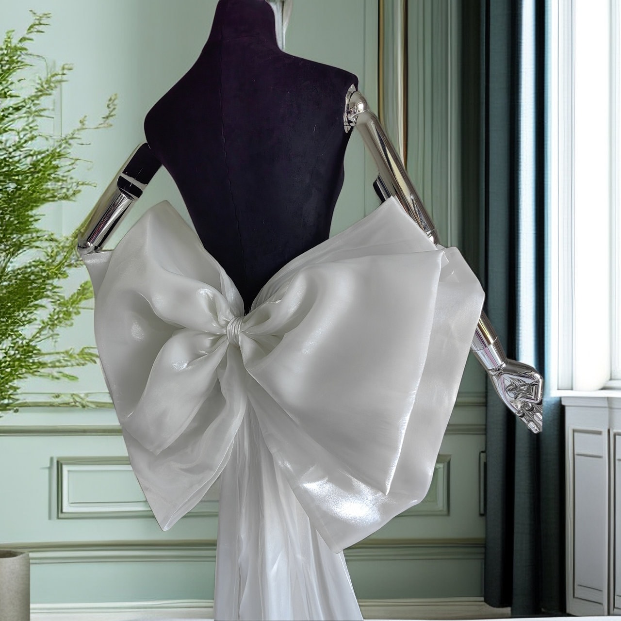 Removable Wedding Bows, Custom Bows, Organza Bows, Oversized Bows ...