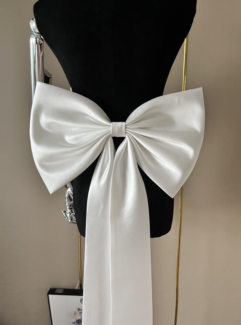 Handmade Satin Wedding Bow: Bridal Dress Accessory - Etsy