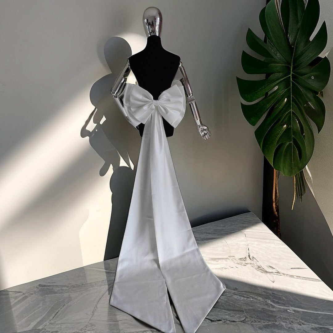 Women's Satin Bows, Oversized Wedding Tail Bows, Bridal Wedding Bow ...