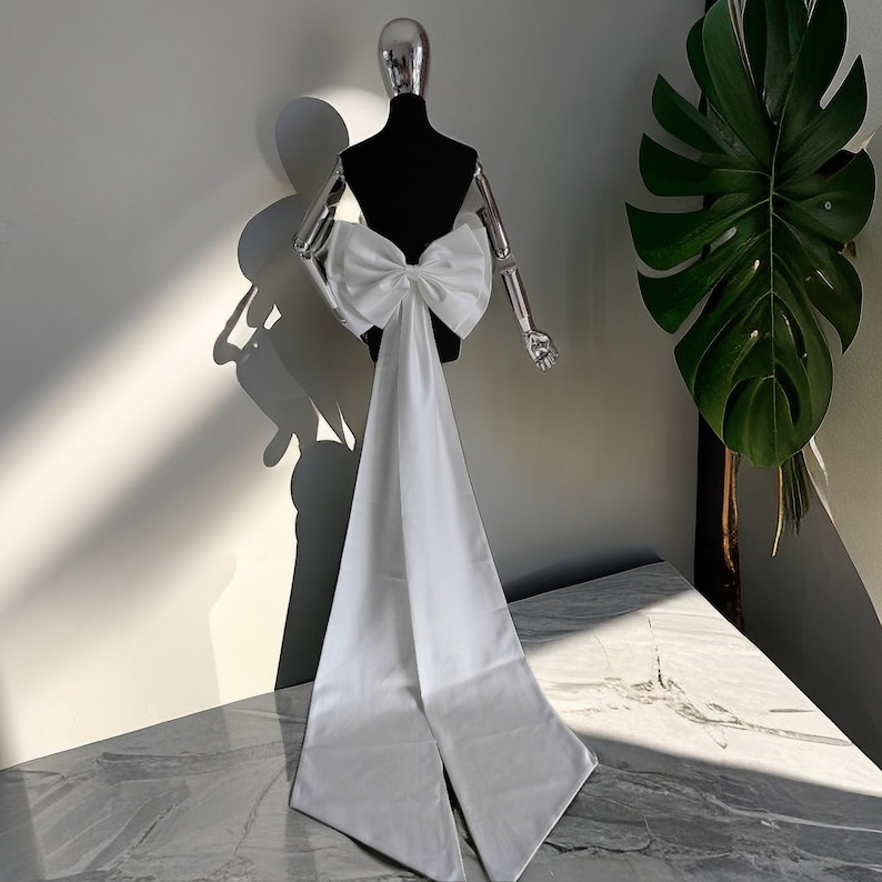 Women's Satin Bows, Oversized Wedding Tail Bows, Bridal Wedding Bow ...